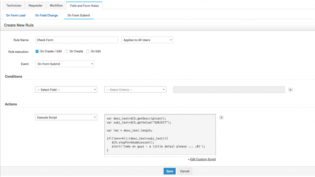 When you really need a useful description in ServiceDesk Plus - Set3 ...